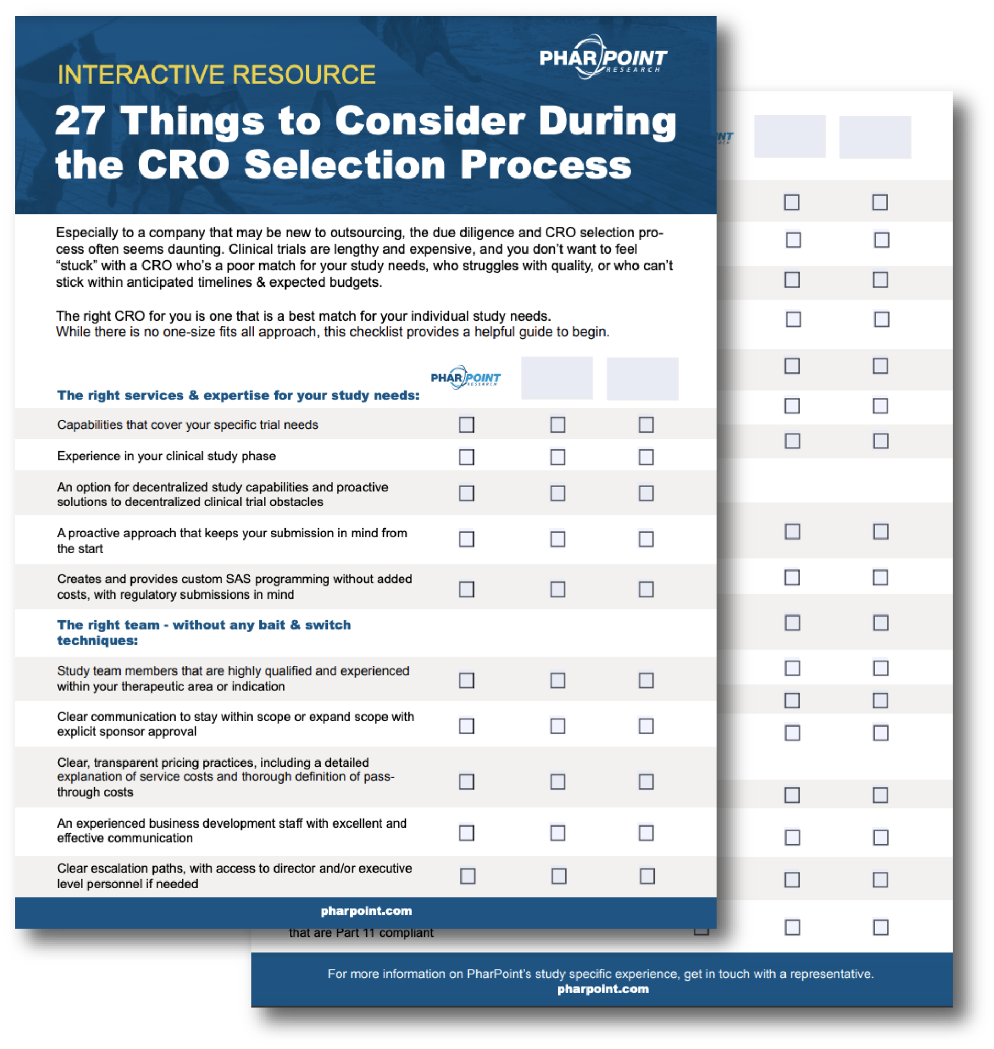 PharPoint Research: Setting a Higher Standard for CROs | Home