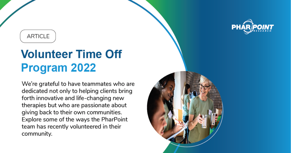 Volunteer Time Off Program 2022 | PharPoint Research